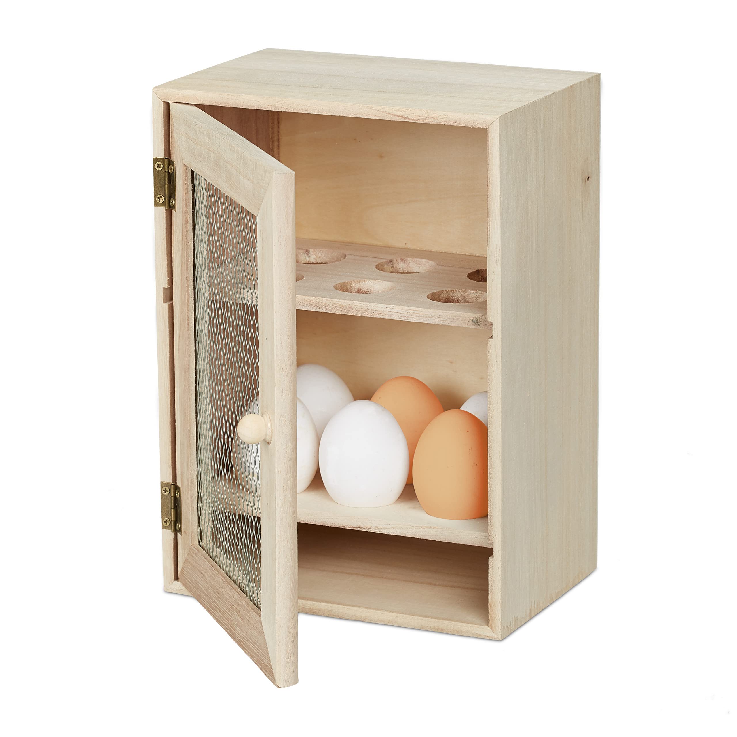 Amazon.com: Relaxdays Wooden Egg Cabinet, 12 Pieces, Country House ...