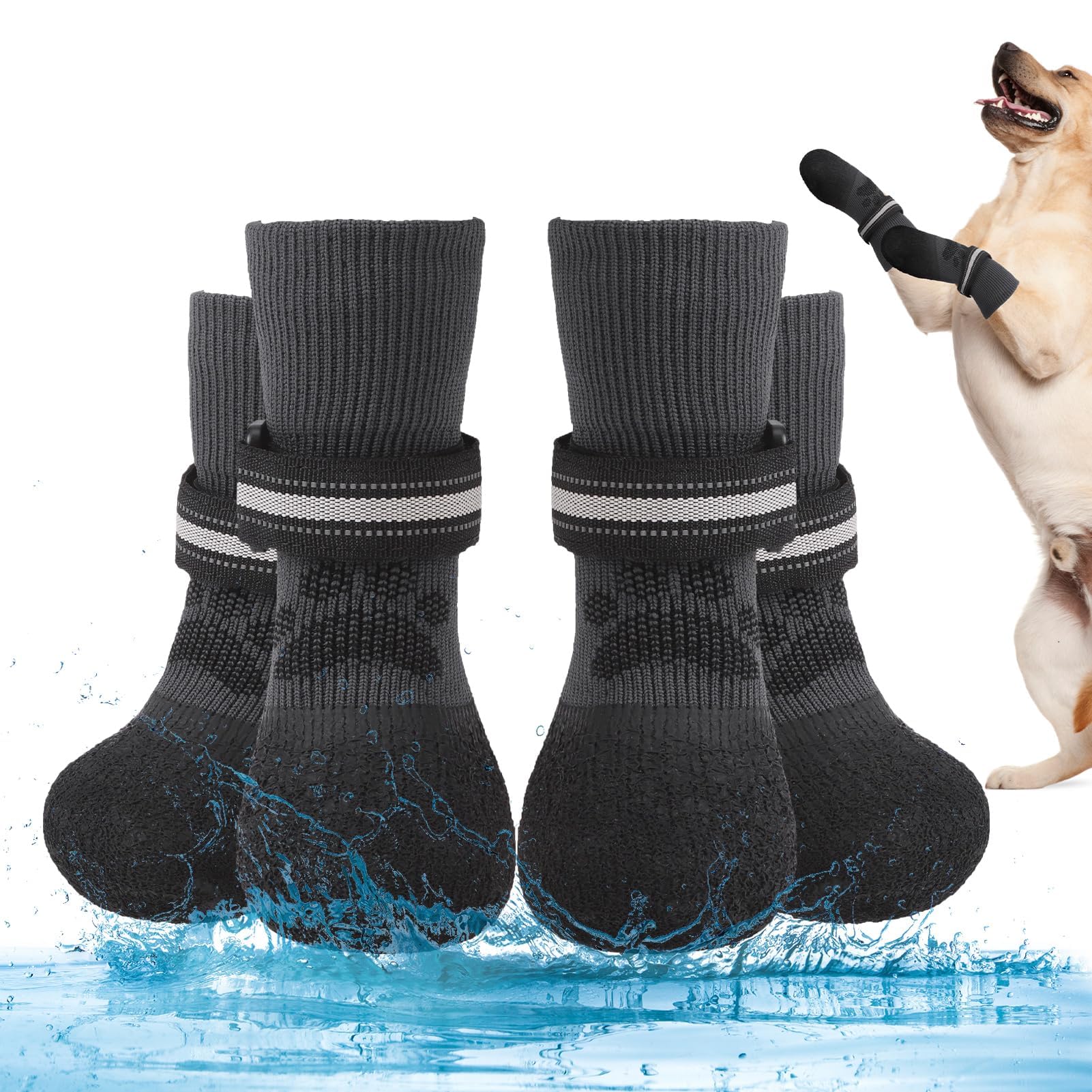 Amazon.com : BINGPET Dog Socks to Prevent Licking Paws for Hardwood ...
