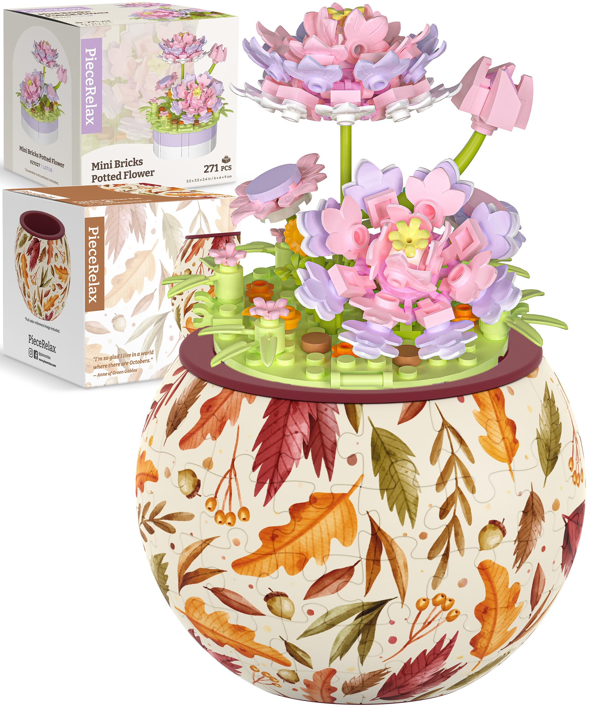 Amazon.com: PieceRelax Puzzle Planter and Flower Decoration Building ...