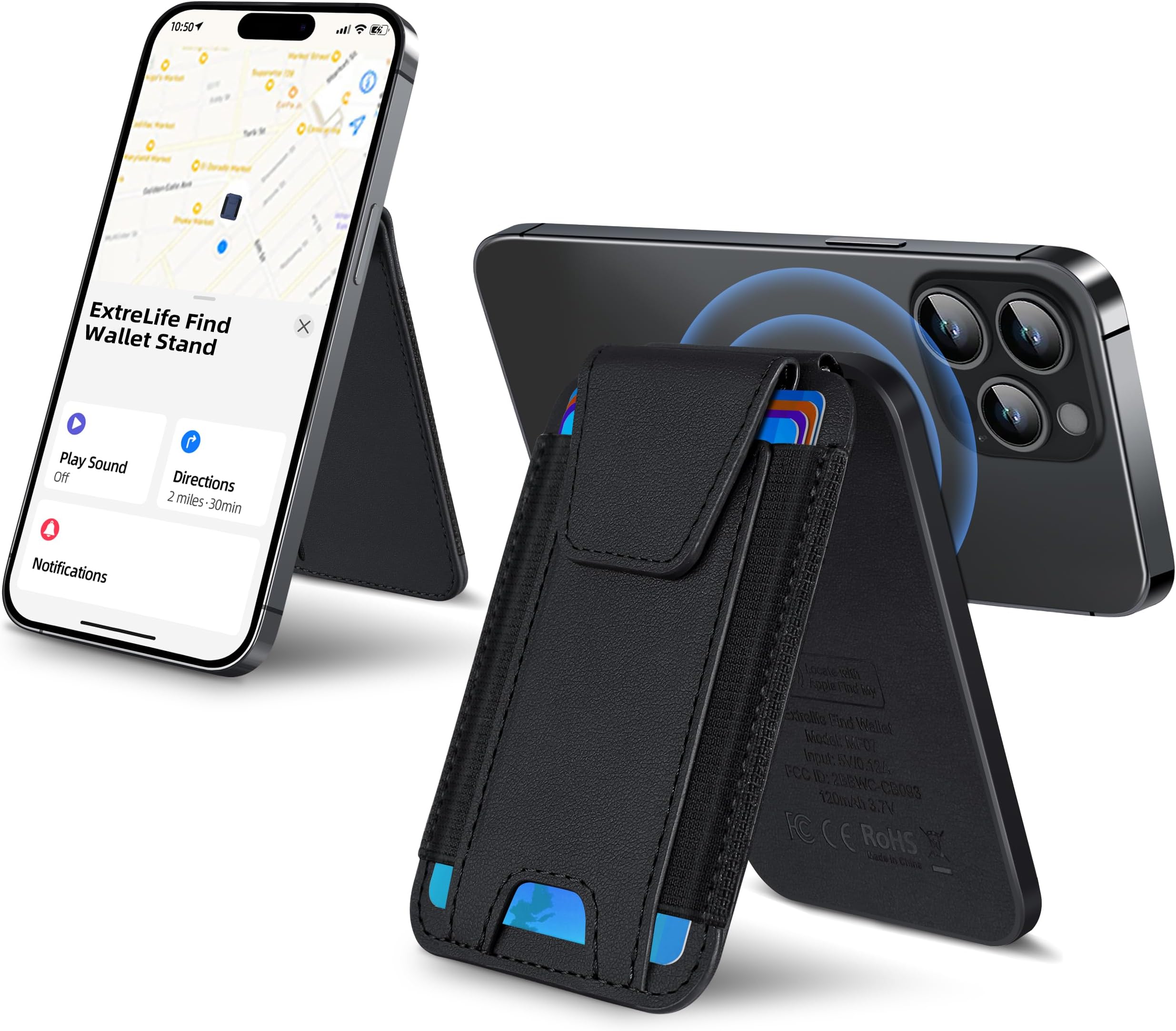 Amazon.com: For Magsafe Wallet, Works with Apple Find My, Magnetic ...