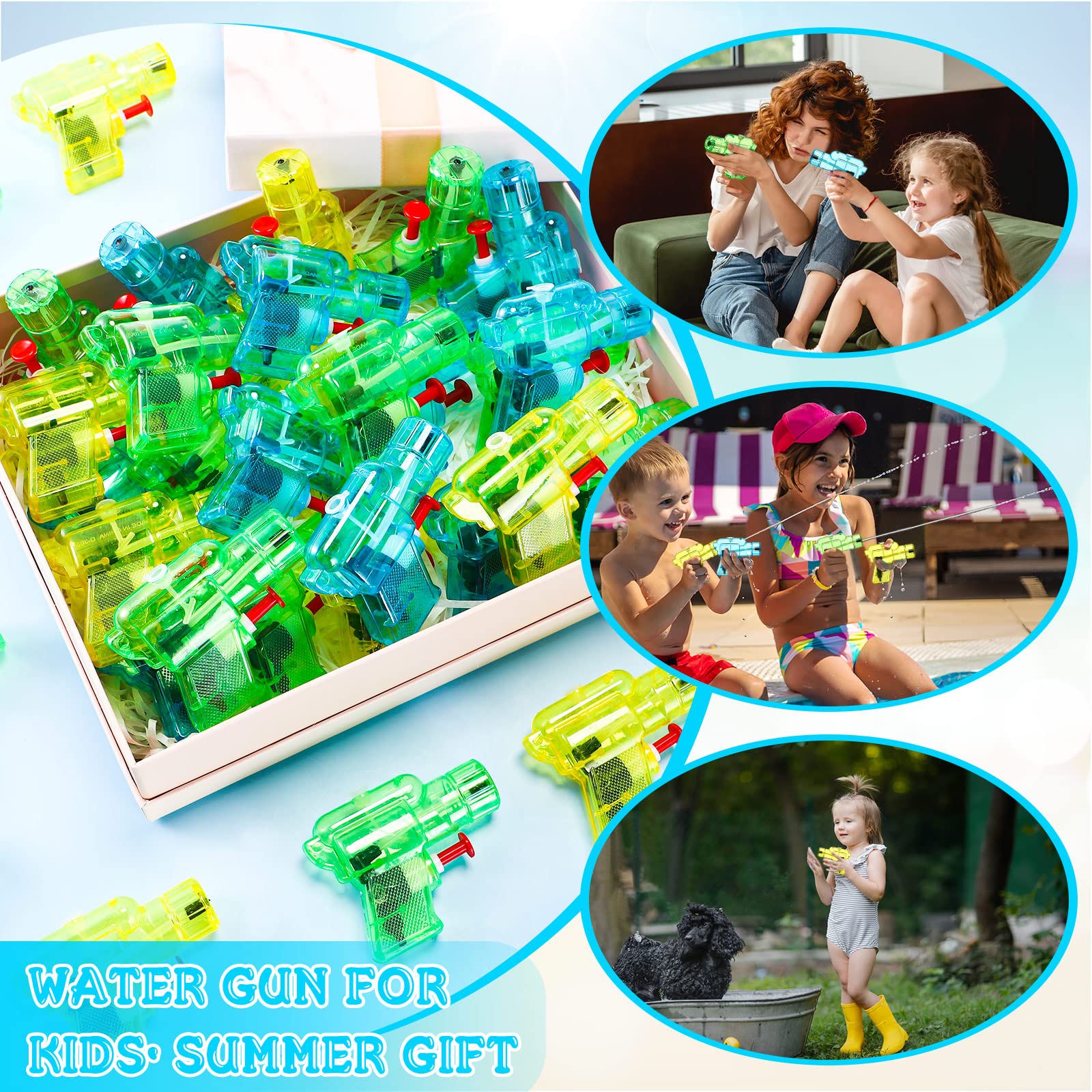 Snapklik.com : 100 Pack Mini Water Gun For Boys And Girls, Colorful ...