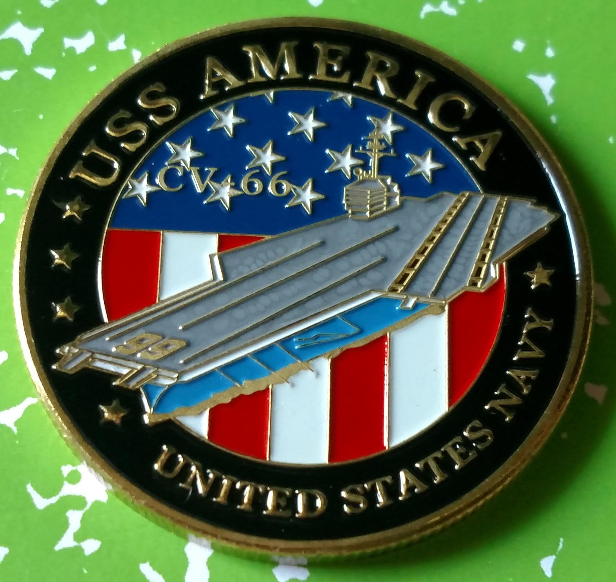 Amazon.com: Navy USS America CV-66#1134 Military Honor Challenge Coin ...
