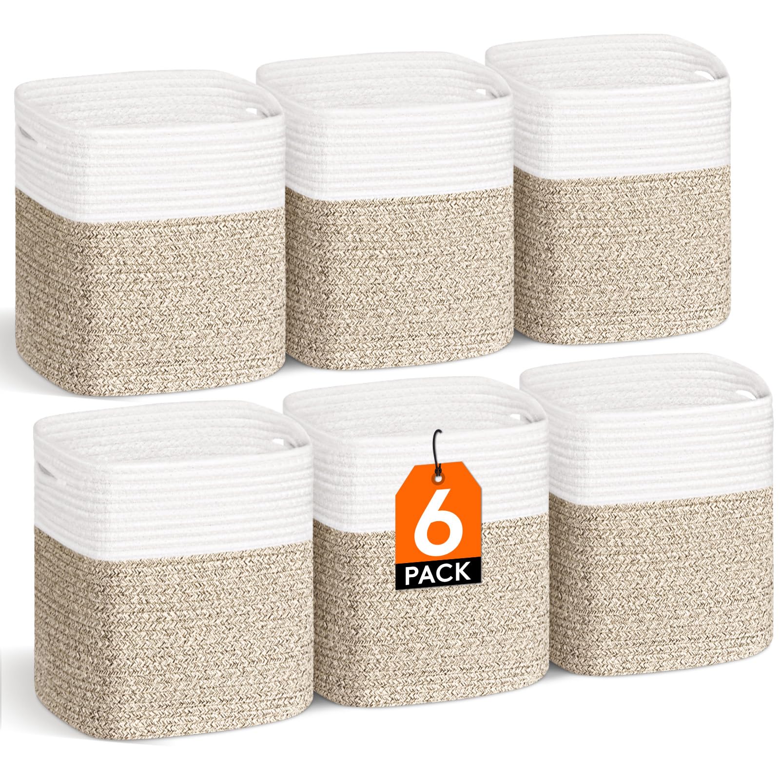 Amazon.com: Lifewit 6 Pack Storage Cubes, 11 Inch Cotton Rope Woven ...