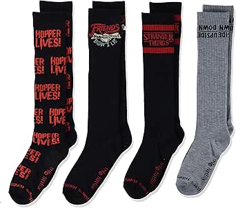 Amazon.com: Hanes Stranger Things Tube Pack, Unisex Over-The-Calf Socks ...