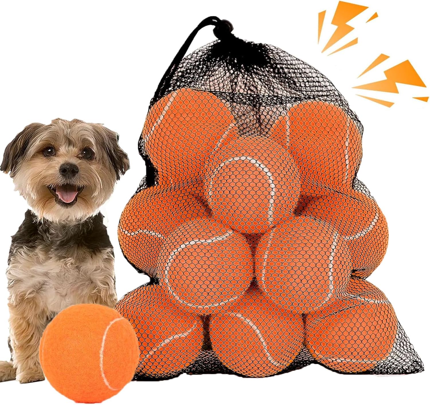 Amazon.com : MRYCZ FYRHD Squeaky Dog Tennis Balls, 12-Pack Dog Toy,Pet ...