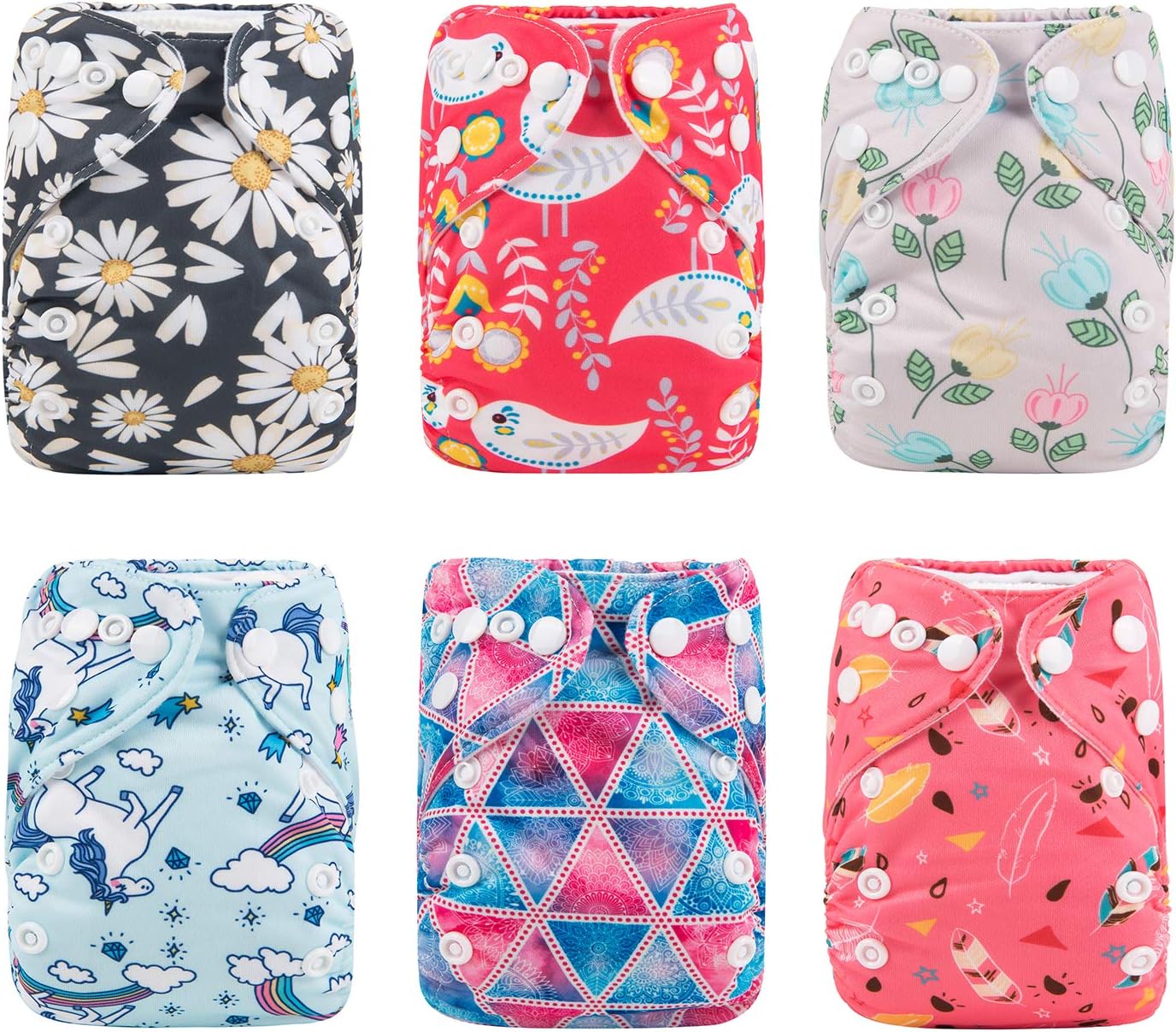 Amazon.com : ALVABABY 12PCS Cloth Diaper Inserts - 4-Layer Super Soft ...