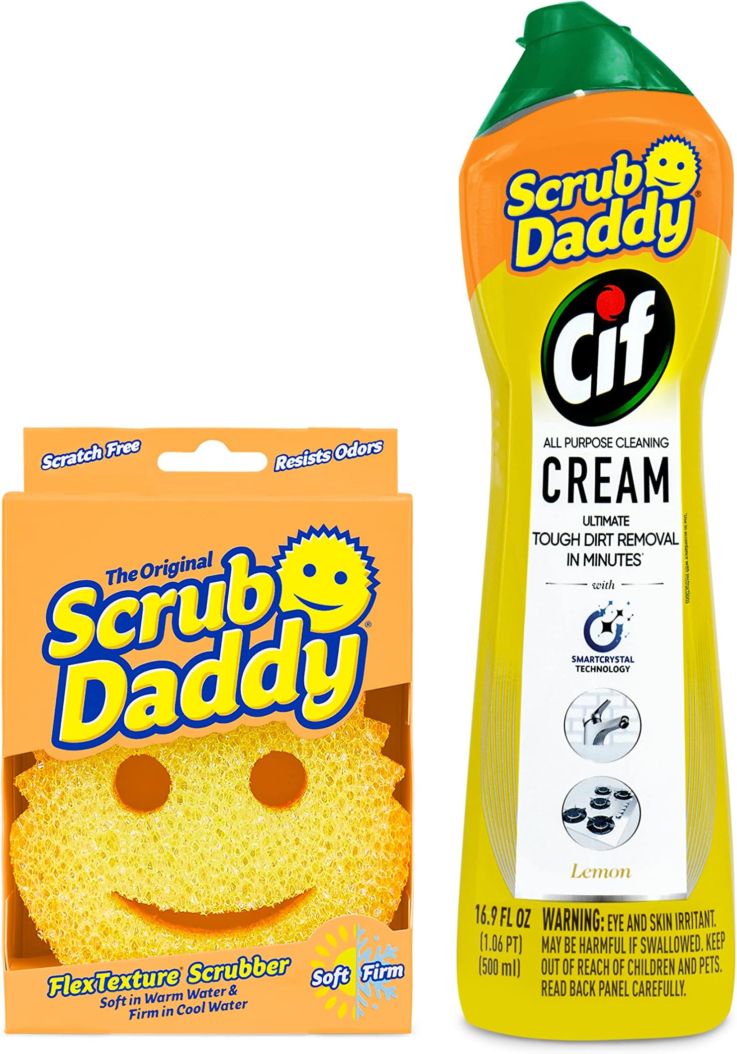 Amazon.com: Scrub Daddy + Cif All Purpose Cleaner, Lemon - Non Scratch ...