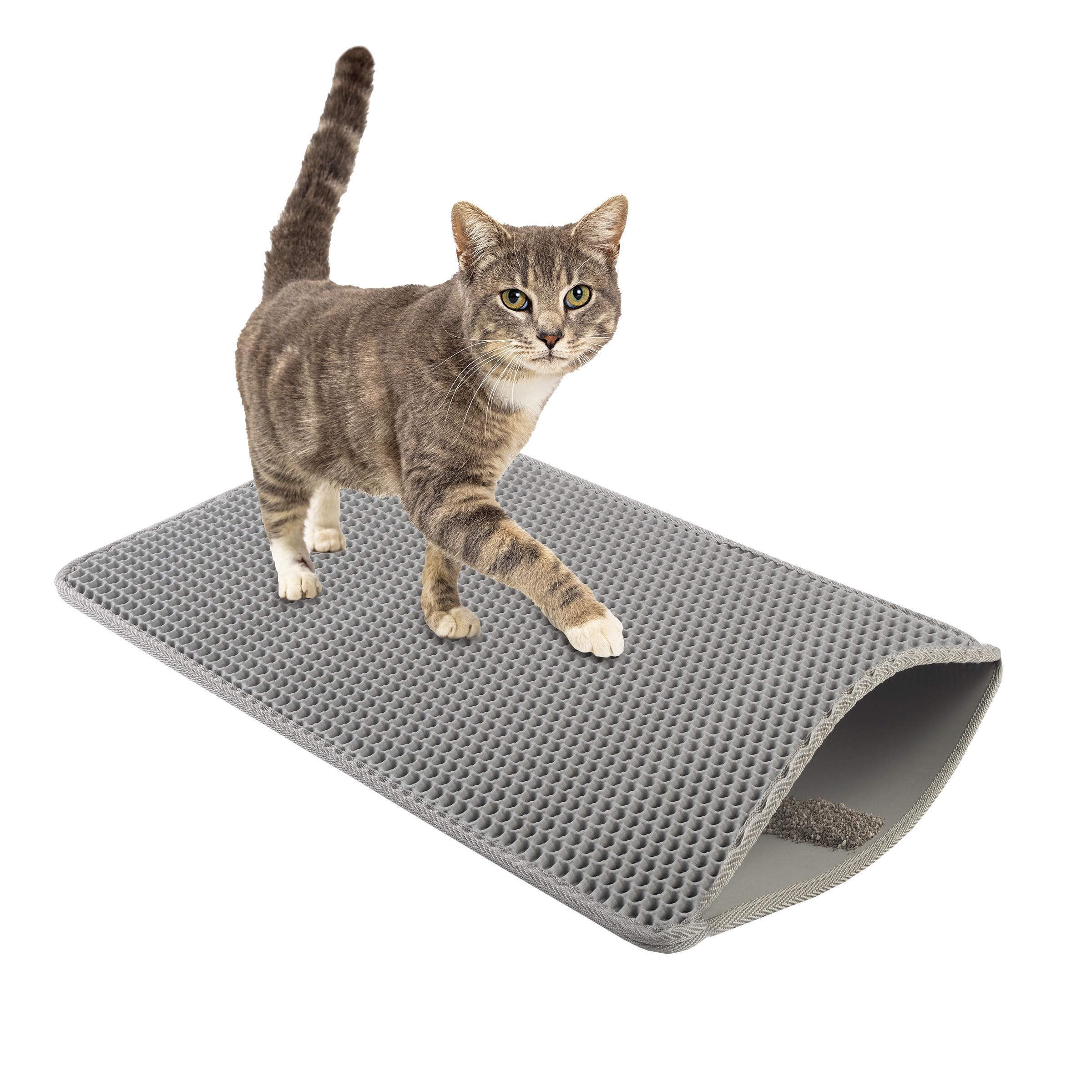 Easyology Cat Litter Mat PETMAKER Cat Litter Mat - 24x15 Inch Dual ...