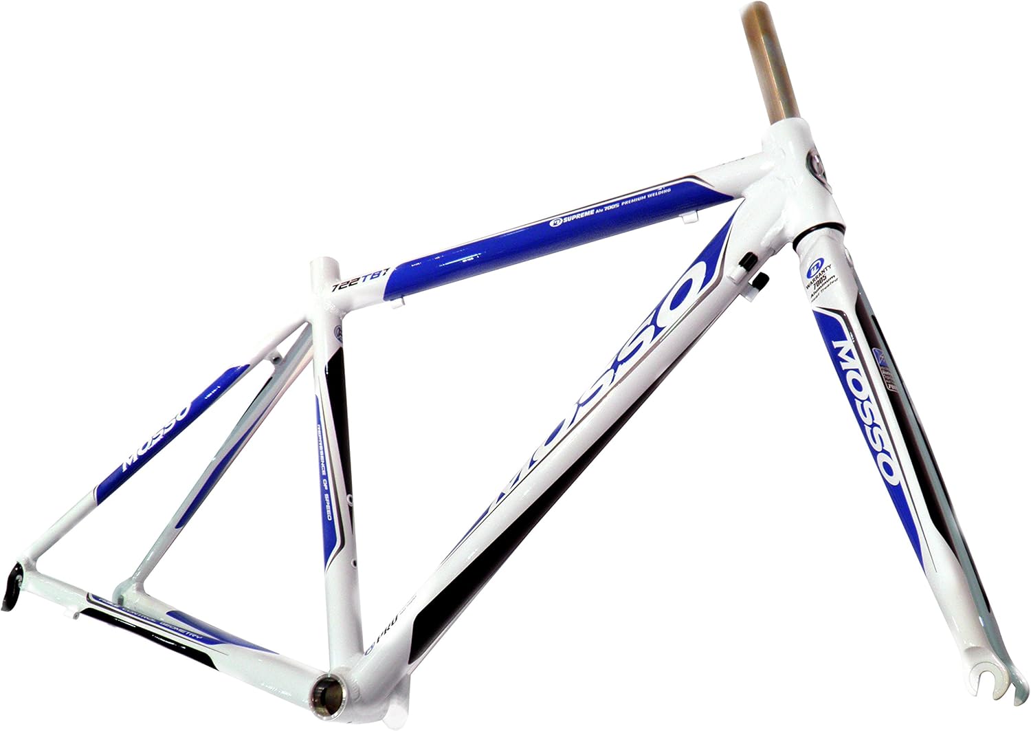 Amazon.com : Mosso 722TB7 Road Frame - White/Blue, 46-Inch : Sports ...