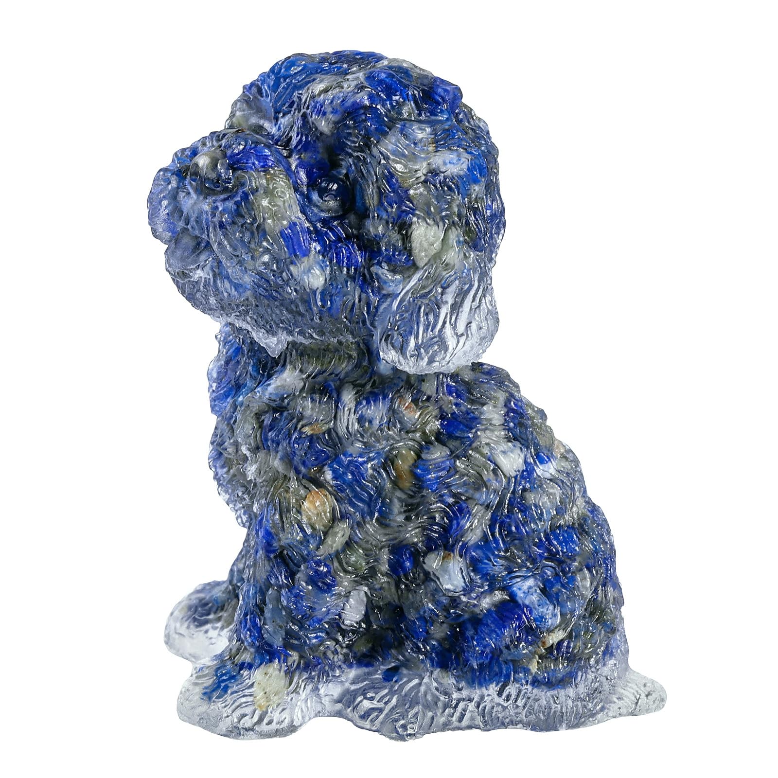 Amazon.com: mookaitedecor 2.5 Inch Lapis Lazuli Crystal Poodle Dog ...