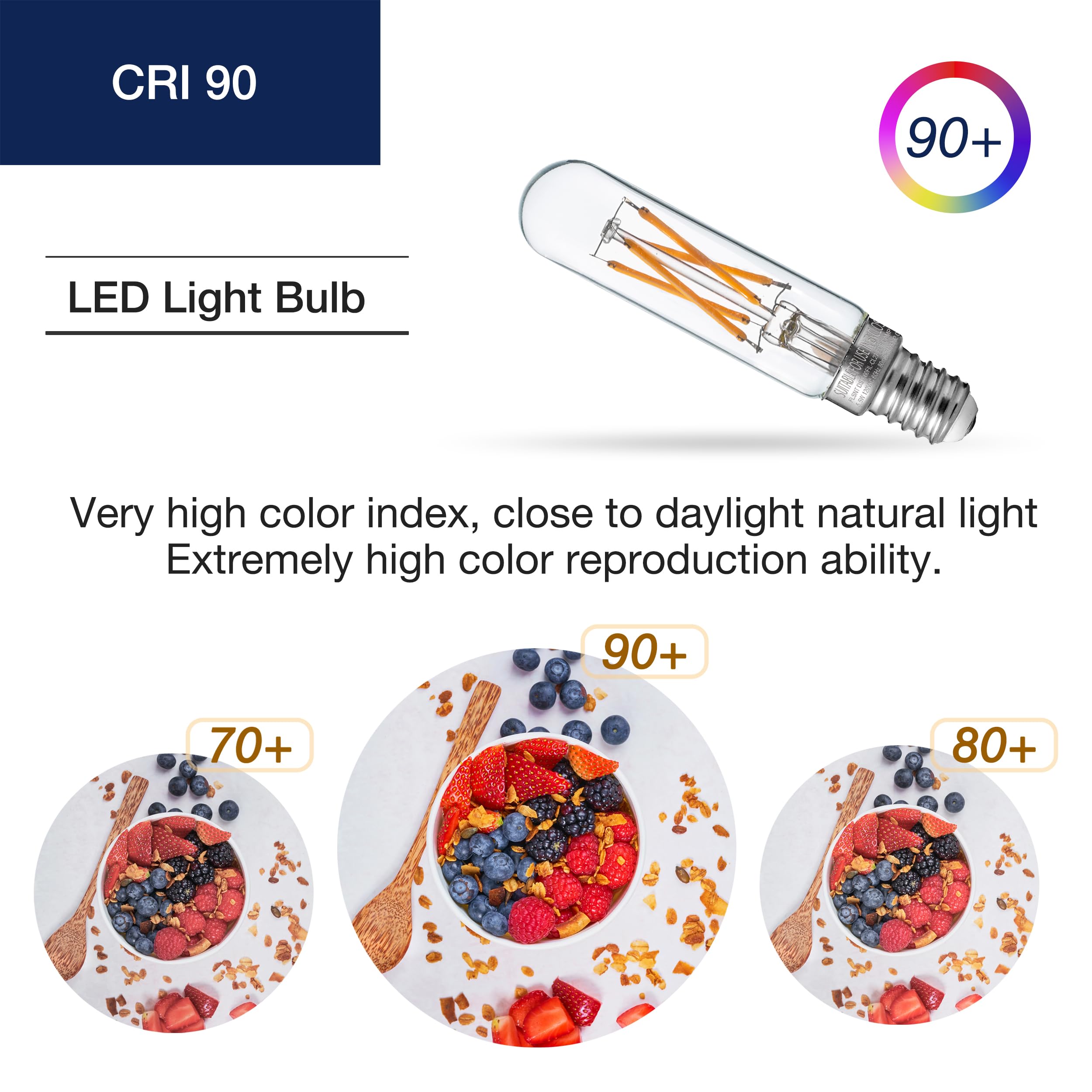 Snapklik.com : 60W Equivalent Candelabra LED Bulbs, Dimmable T6/T25 LED ...