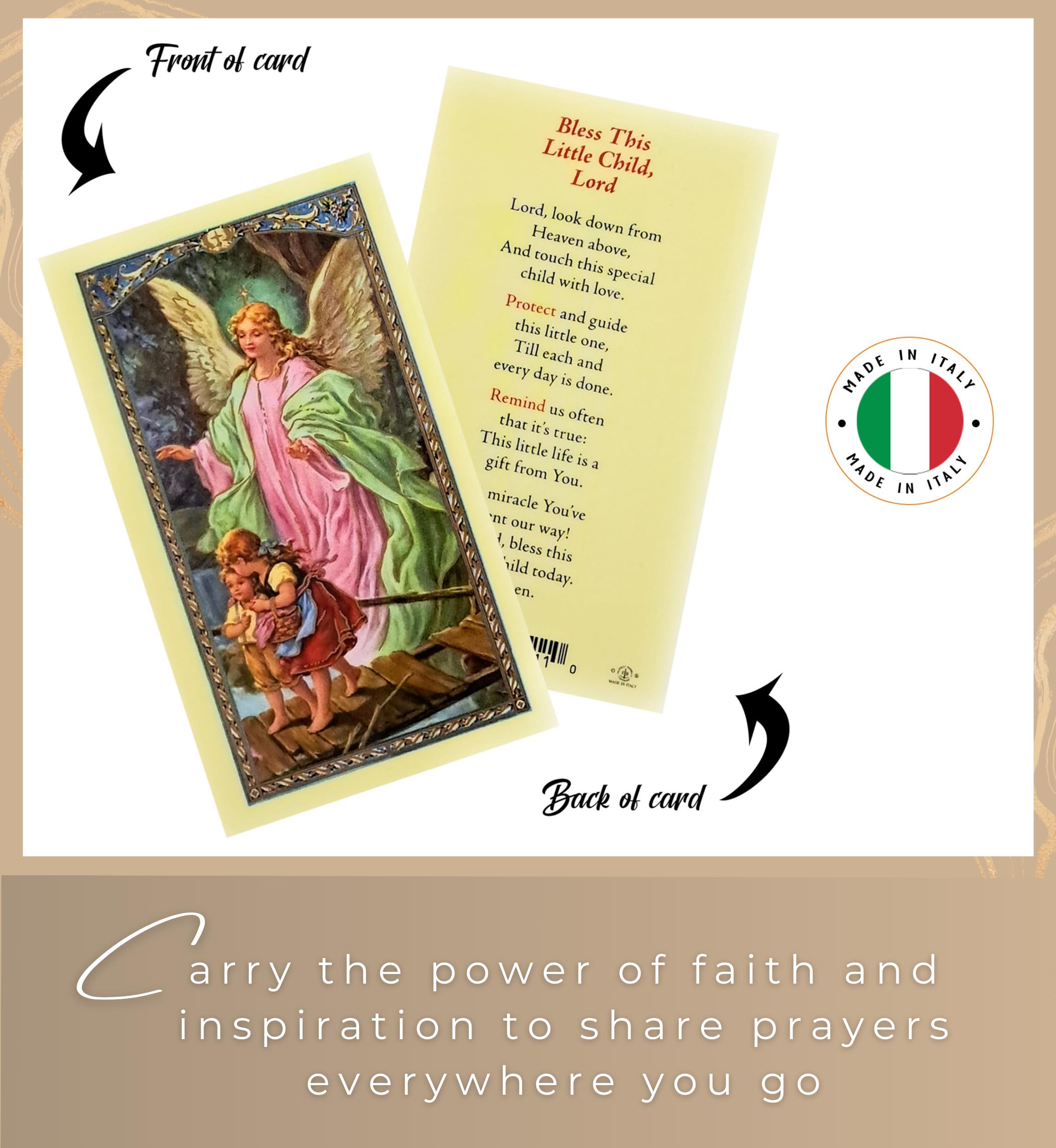 Snapklik.com : Guardian Angel Prayer Card Catholic Cardstock ...