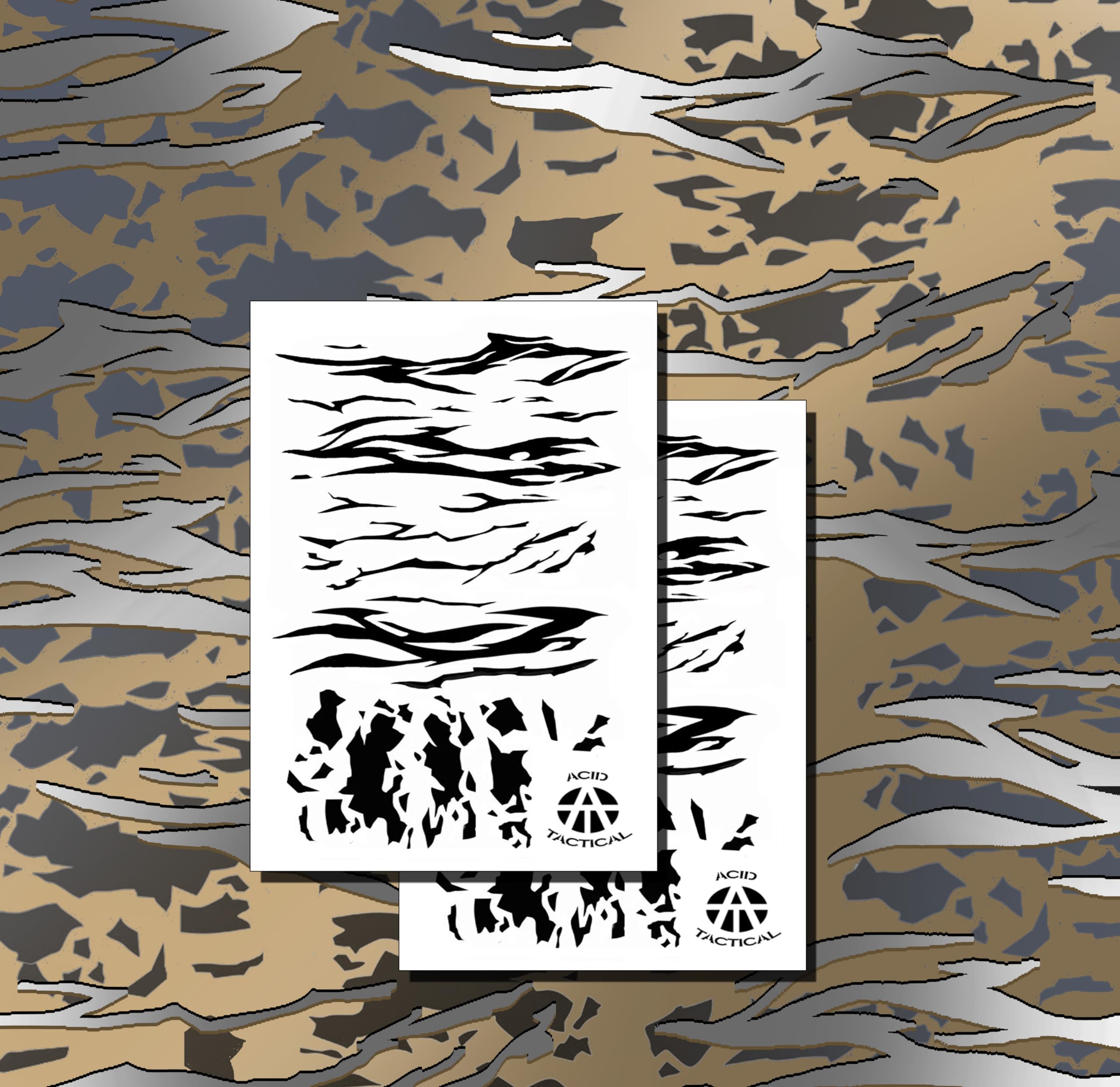 Pistola Stencil Tigre Tiger Stripe Stencil Weaponstencils