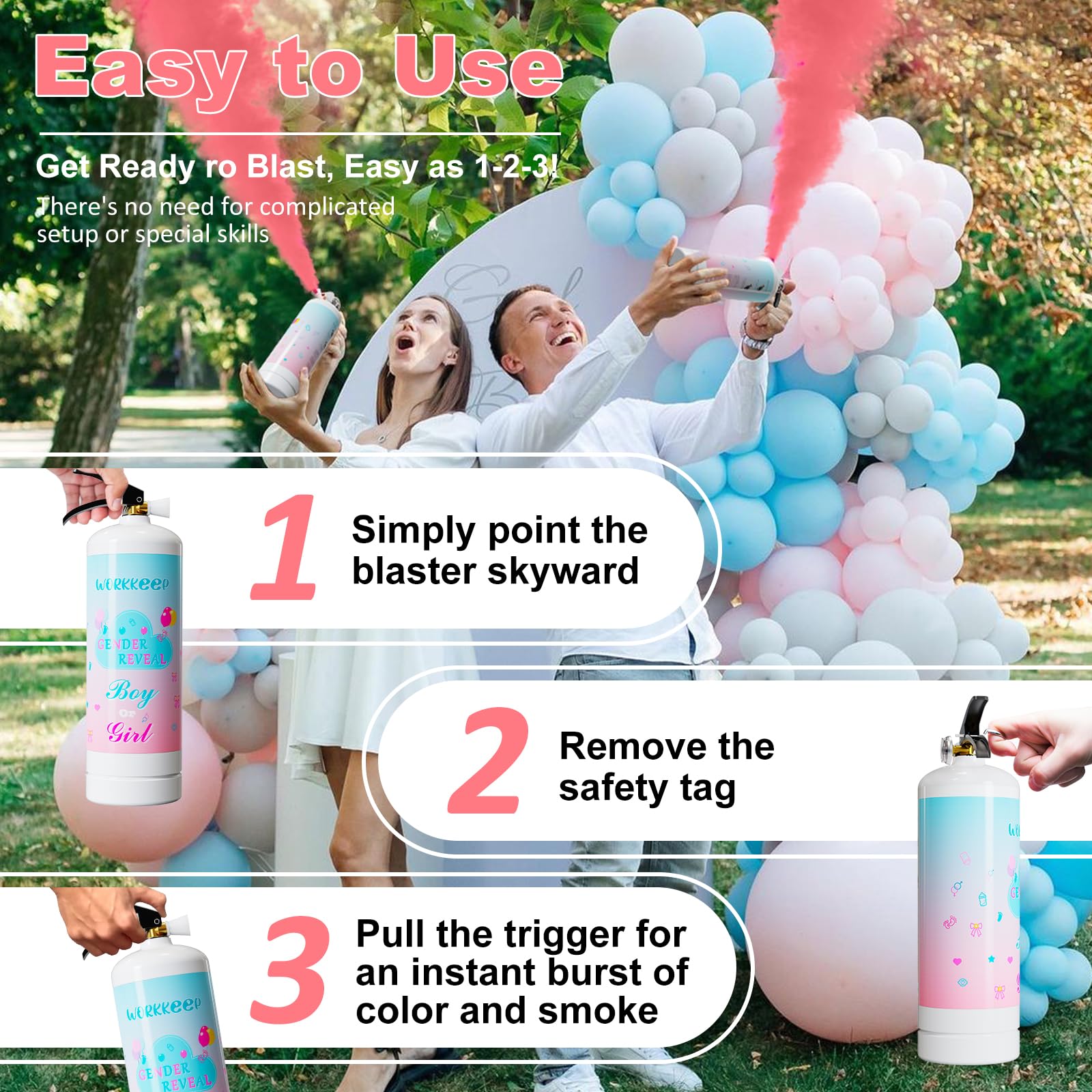 Snapklik.com : Workkeep Giant Gender Reveal Fire Extinguisher Color ...