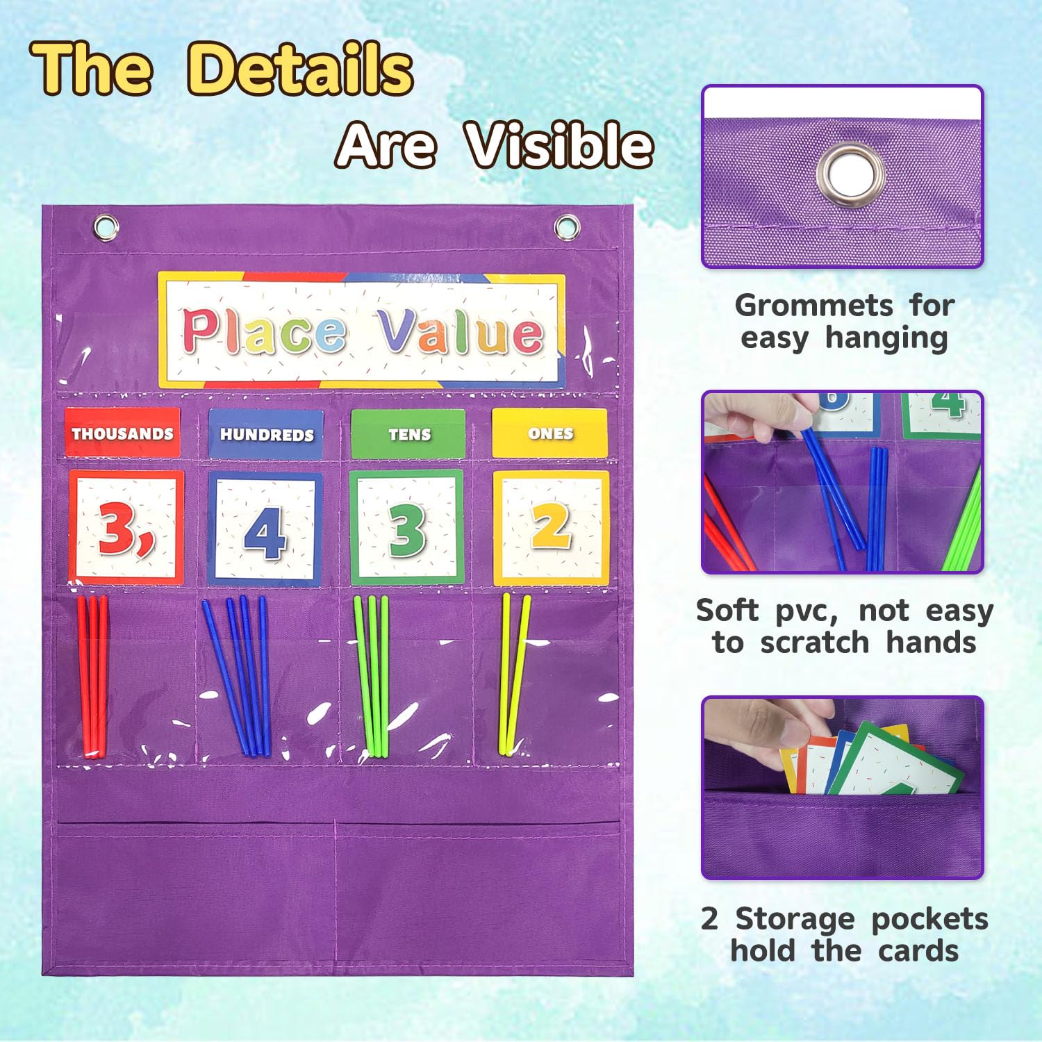 Math Posters For Middle School 21-Piece Place Value Flip Chart ...