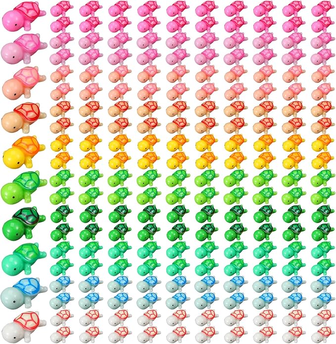 Amazon.com: Liliful 200 Pcs Mini Turtle Figurines Mini Resin Animals ...