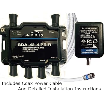 Amazon.com: Arris 4-Port Bi-Directional Cable TV, OTA, Satellite HDTV ...