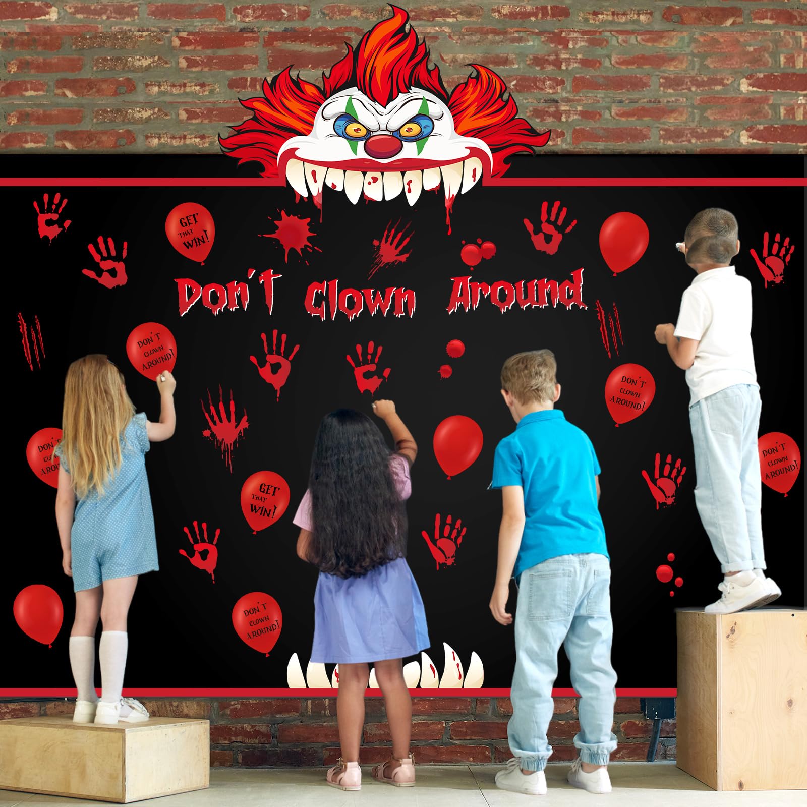 Snapklik.com : Halloween Bulletin Board Decorations Set Clown Paper ...