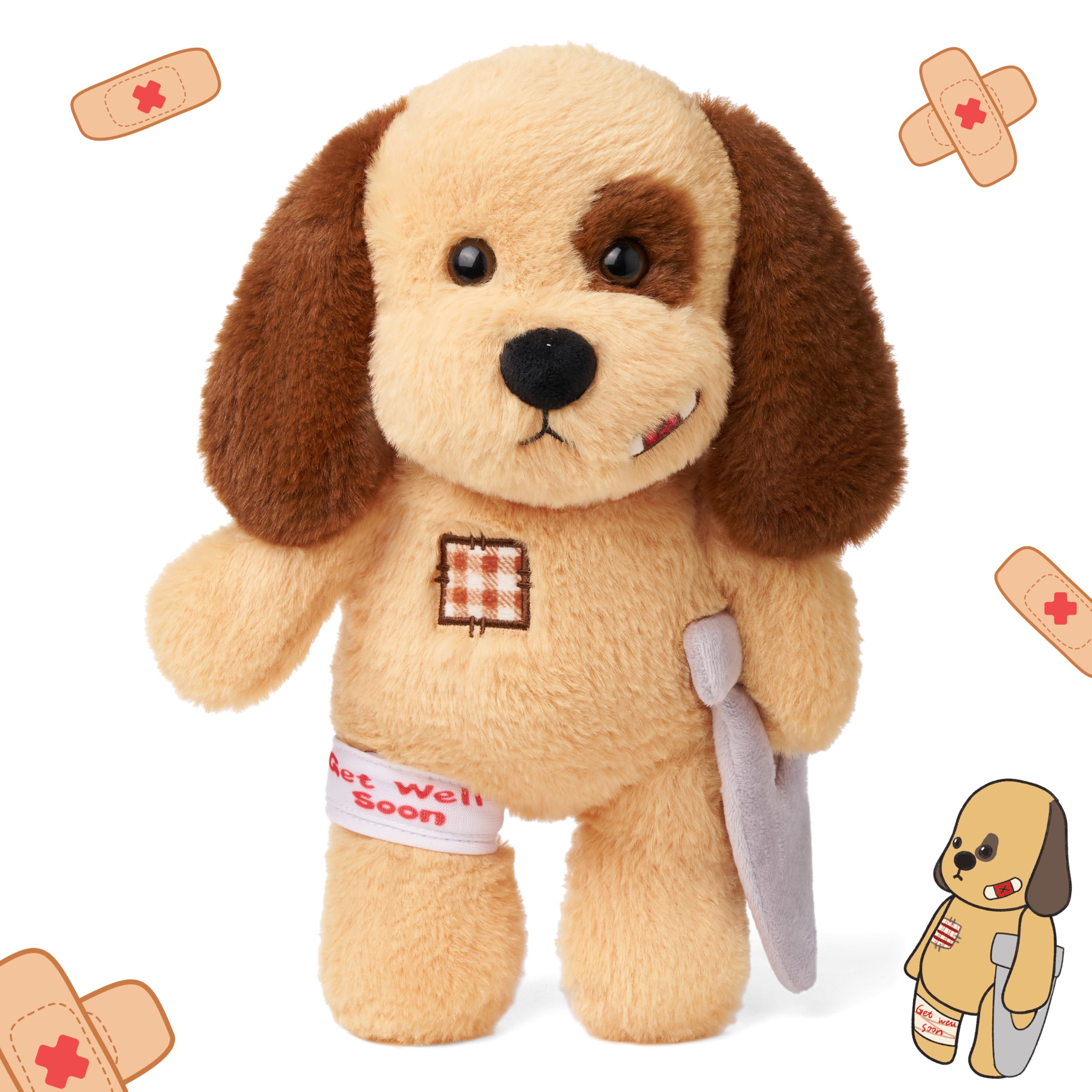Amazon.com: Hopearl Broken Leg Dog Toy, Soft Stuffed Animal Puppy ...