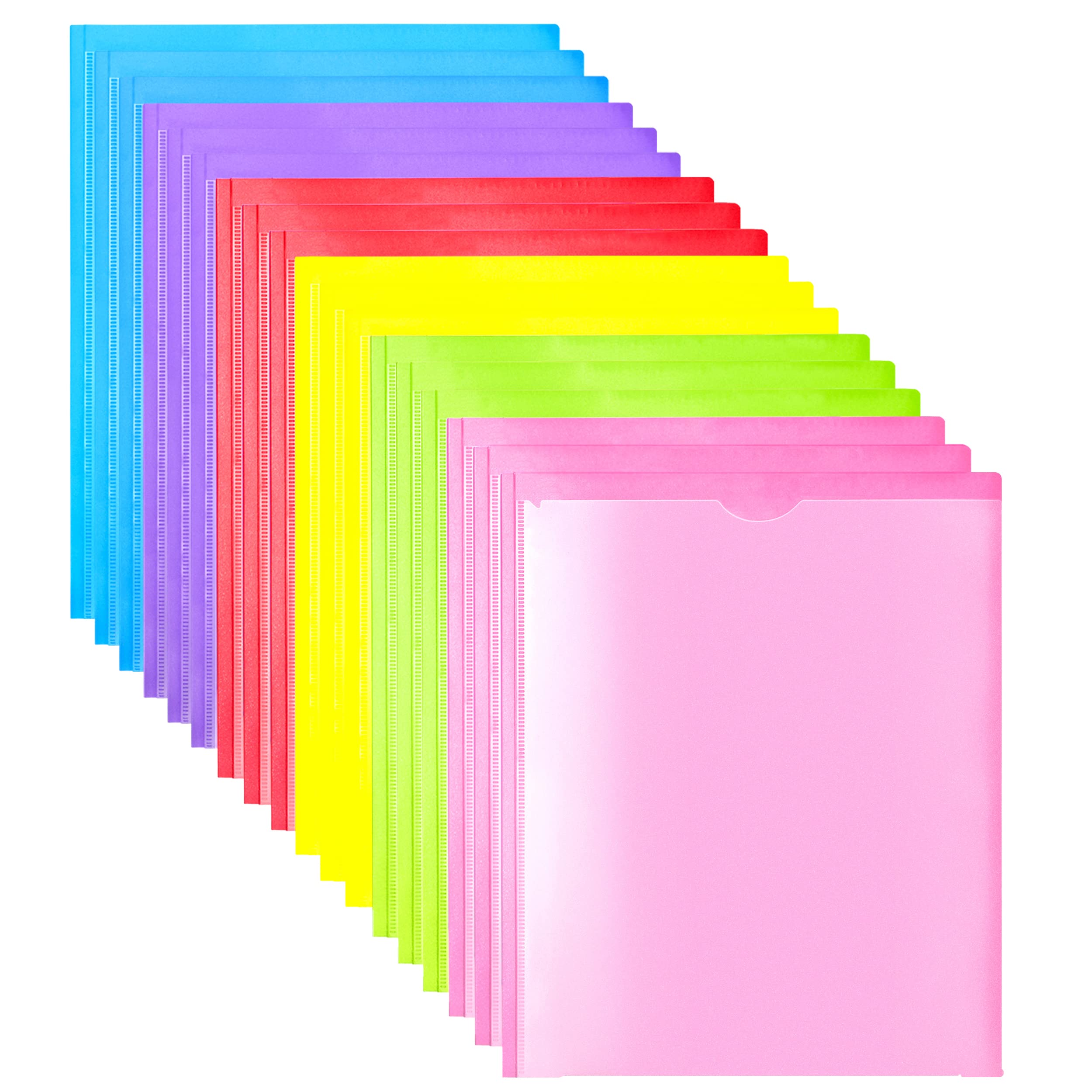 Amazon.com : MAKHISTORY Heavy Duty Plastic Folders with Clear Front ...