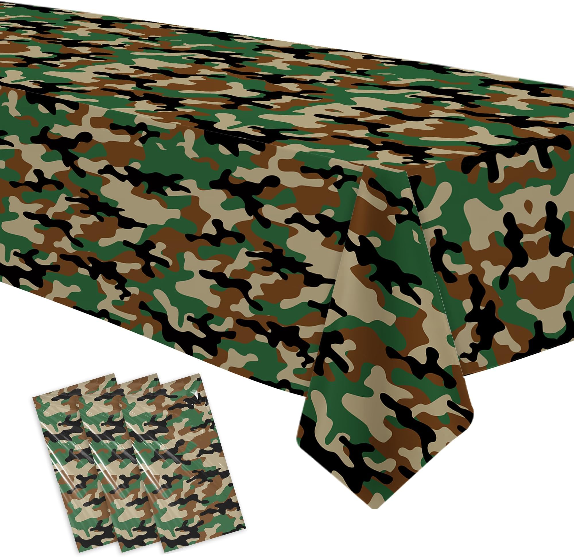 Amazon.com: AnapoliZ Army Plastic Tablecloth | 3 Pcs Pack (54” Inch ...