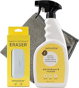 Amazon.com: Remooble Whiteboard Dry Erase Cleaning Kit - Safely Removes ...