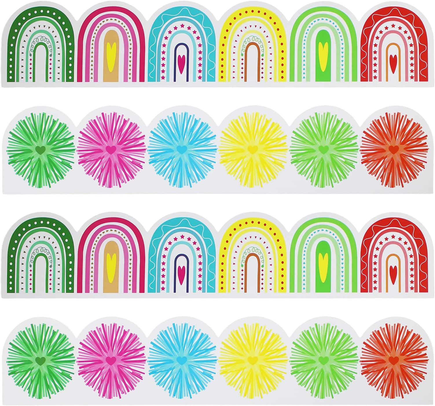 Amazon.com: Bulletin Board Borders,138 Feet Double Sided Scalloped ...