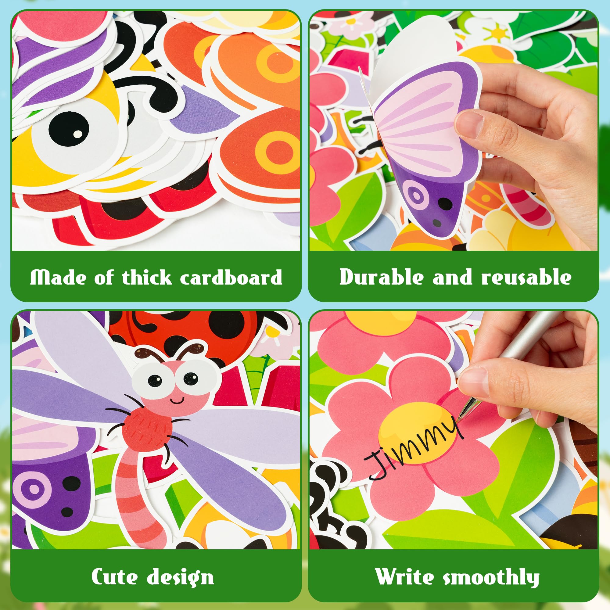 Snapklik.com : Swing Into Spring Bulletin Board - 83pcs Spring Insect ...