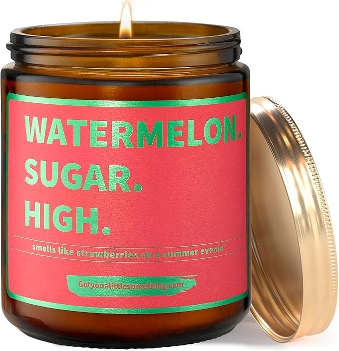 Amazon.com: Watermelon Sugar High - Hand Poured Soy Candle - Harry ...