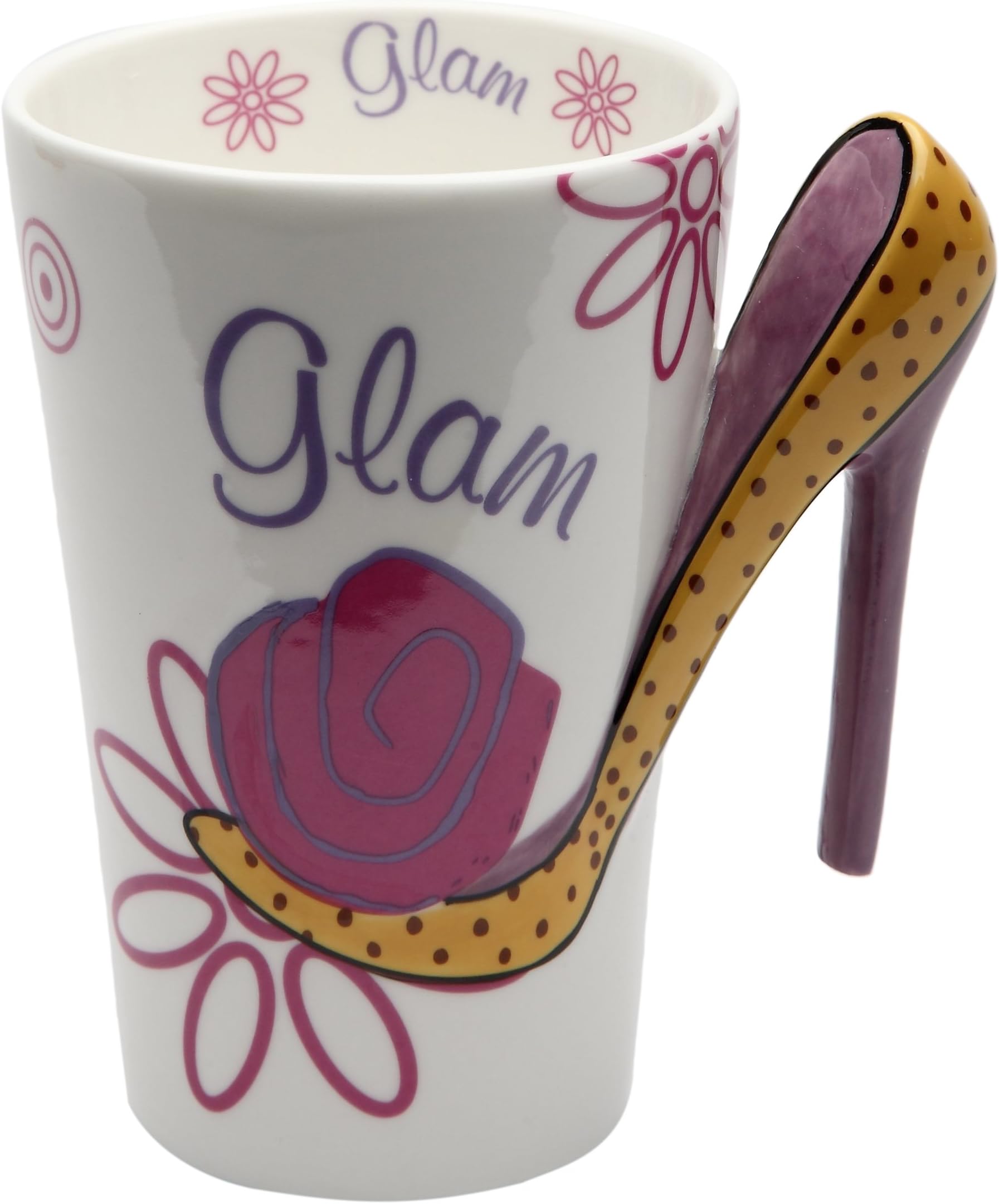 Amazon.com: StealStreet SS-CG-62812, 5 Inch White Painted Glam Mug with ...