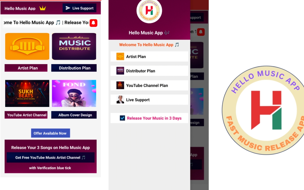 Hello Music App - Release Your Songs on All Platforms in 3 Days:Amazon ...