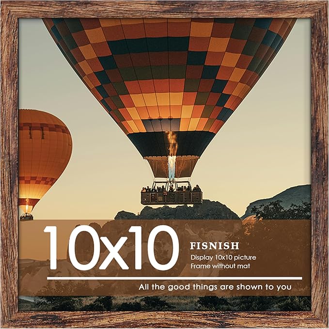 Amazon.com - Fisnish 10x10 Picture Frame, Wall Hanging Square Gallery ...