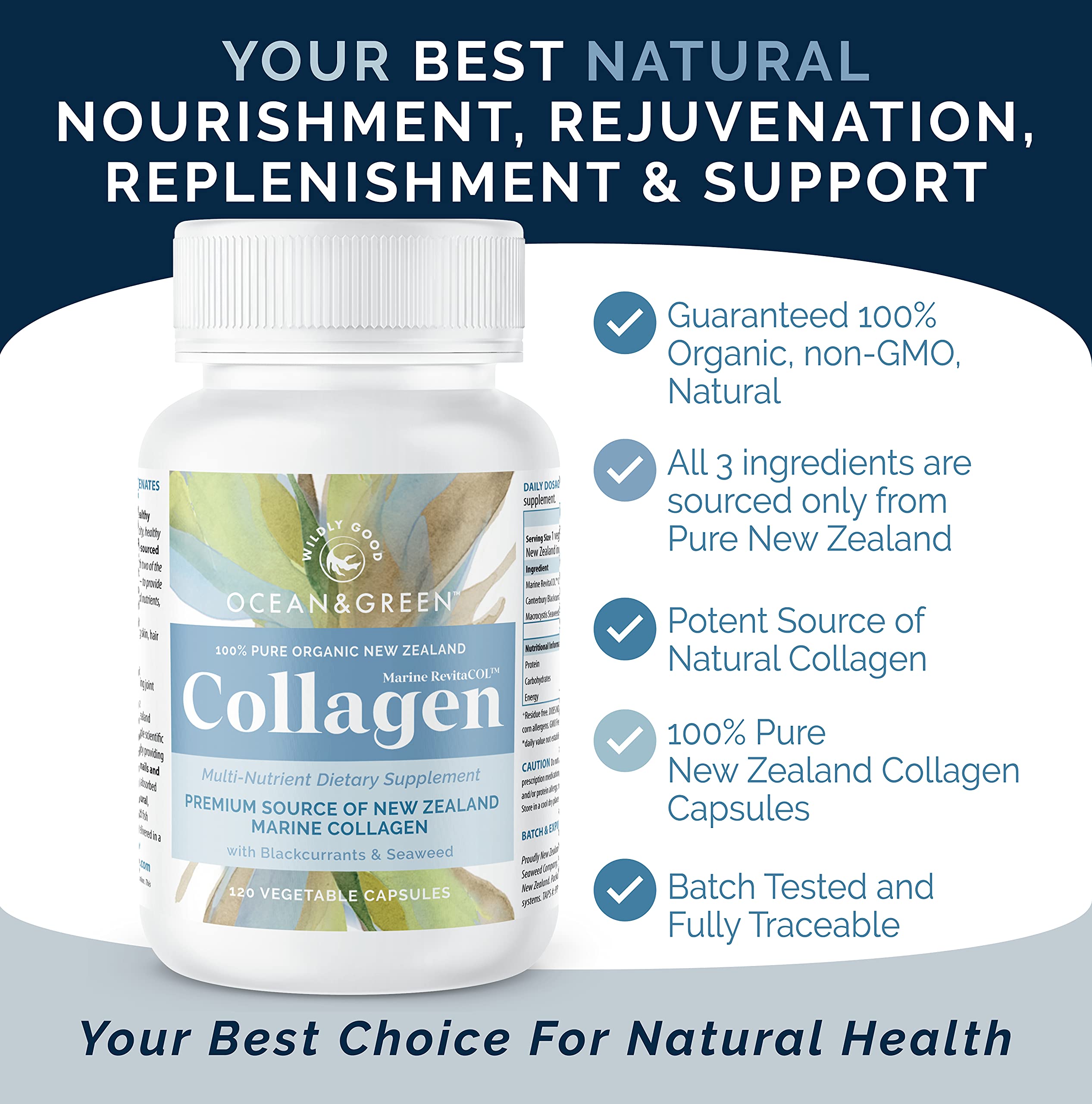 Buy 100% Pure NZ Marine Collagen with Blackcurrants and Seaweed | Multi ...