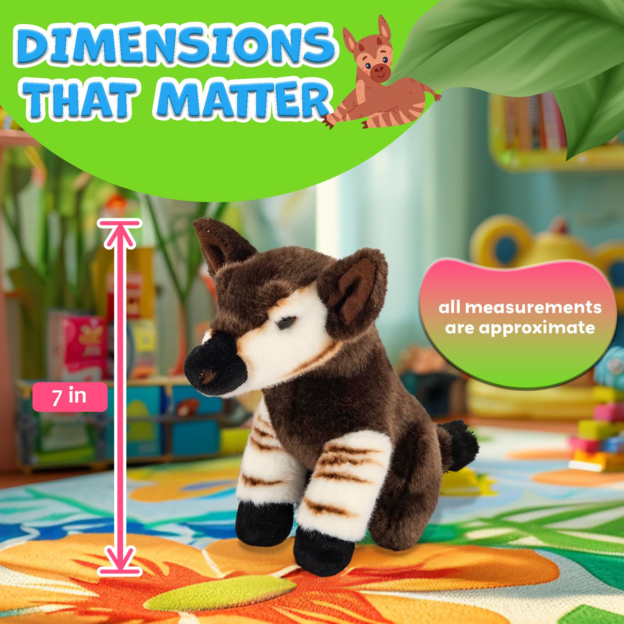 Cute Okapi Stuffed Animal Okapi Toy Realistic Simulation Of Wild