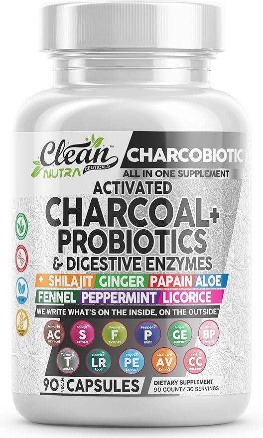 Amazon.com: Activated Charcoal Pills for Gas Relief and Debloat ...