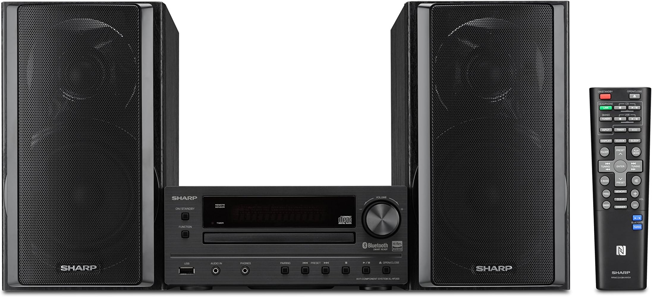 Amazon.com: Sharp XL-HF203B Hi-Fi Component Stereo Speaker System with ...