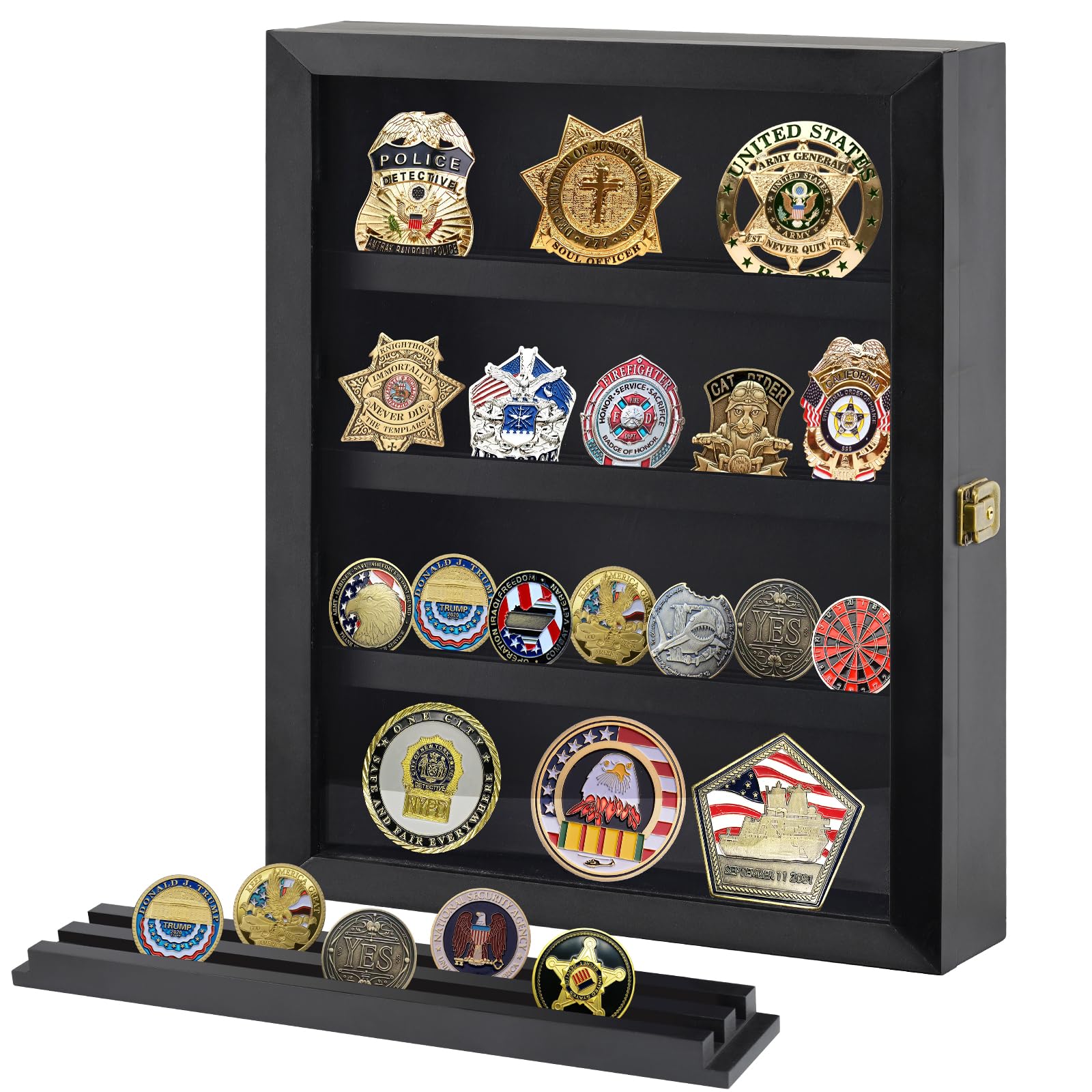 Amazon.com - 4 THOUGHT 17.7"x14.2" Military Challenge Coin Display Case ...