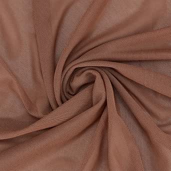 Amazon.com: WADORN 74"x3.3 Yards Brown Polyester Mesh Fabric, Stretchy ...