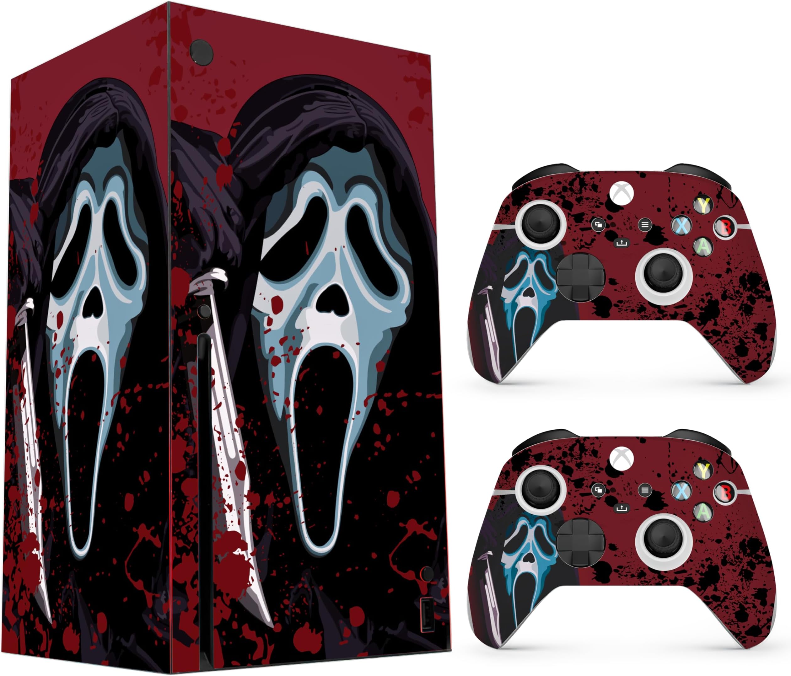 Amazon.com: Skin for Xbox Series X Cover Sticker - Horror Face Xbox ...
