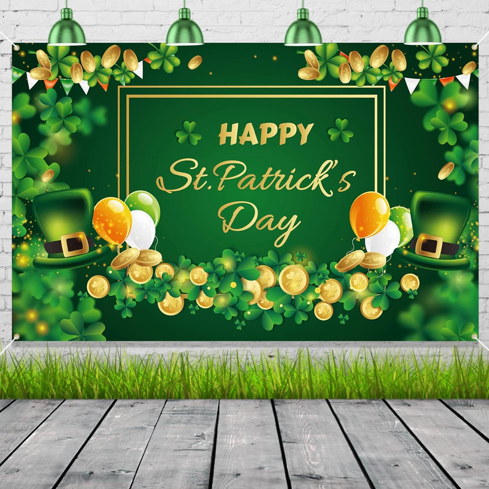 Amazon.com : Ansoufien St. Patrick's Day Banner, 72x44 Inch, Oxford ...
