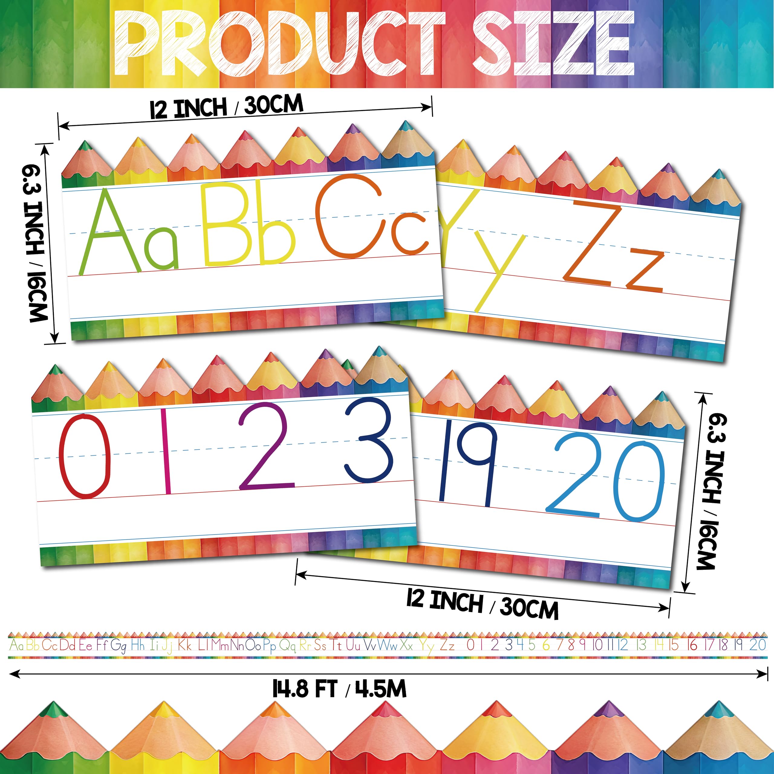 Snapklik.com : Alphabet For Classroom Wall - 15 PCS Crayon ABC ...