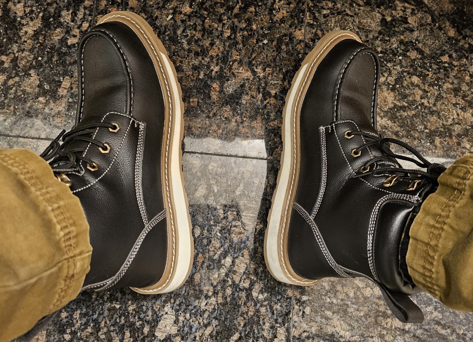 $10/mo - Finance KELODON Waterproof Steel Toe Boots For Men-6" Leather ...