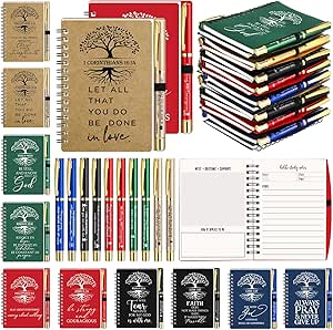 Amazon.com : Sinload 80 Pcs Fathers Day Christian Gifts Bulk Spiral Notebooks with Bible ...