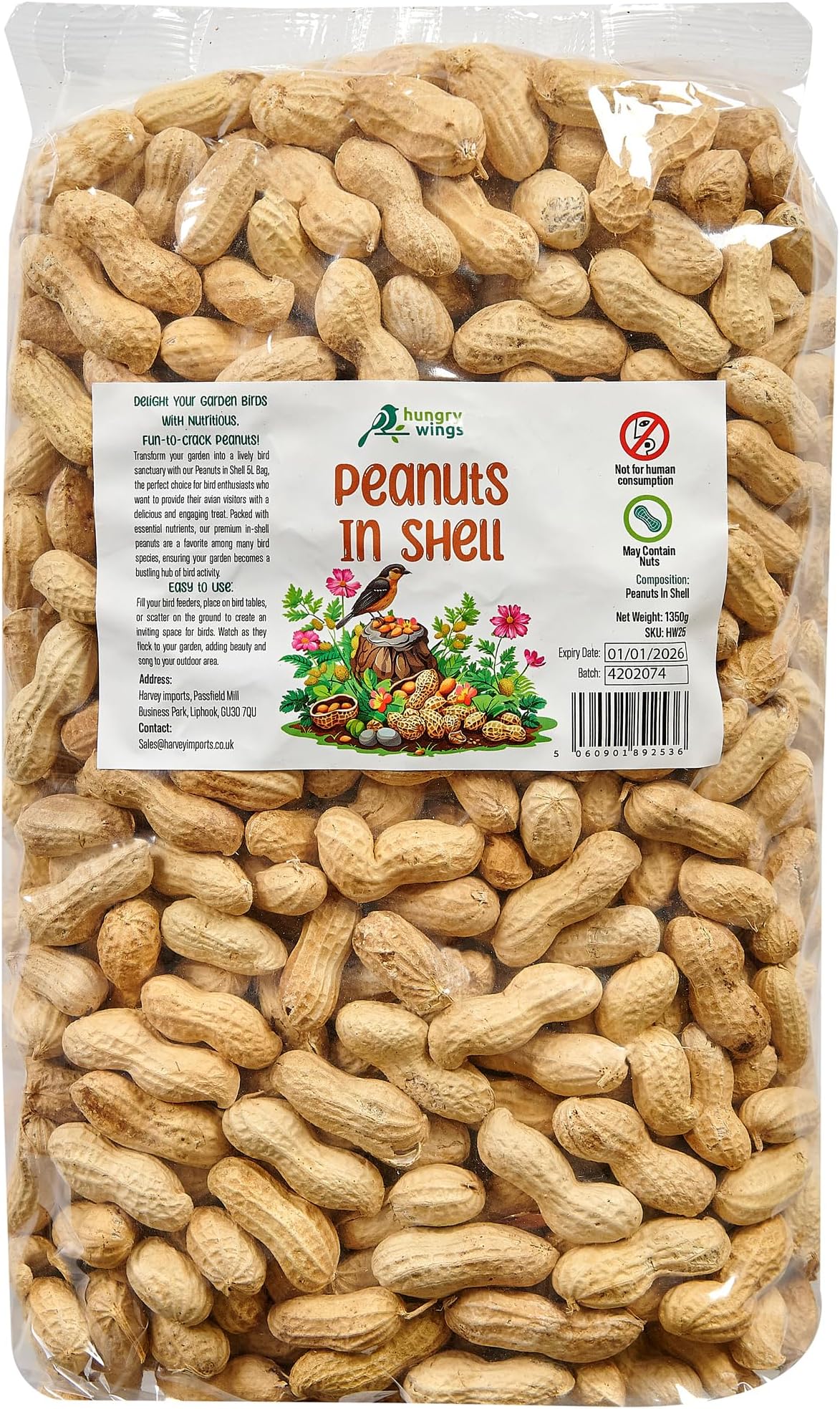 Monkey Nuts In Shells Large Bag - Johnston & Jeff 12.5Kg (Tp)(Shell ...