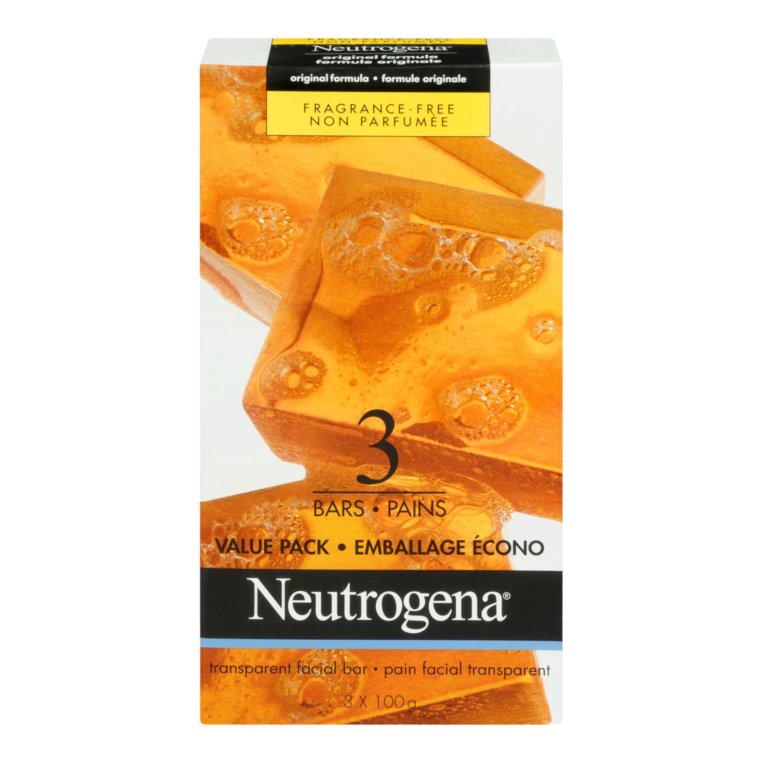 Neutrogena® Original Amber Bar Fragrance-Free Facial Cleansing Bar with ...