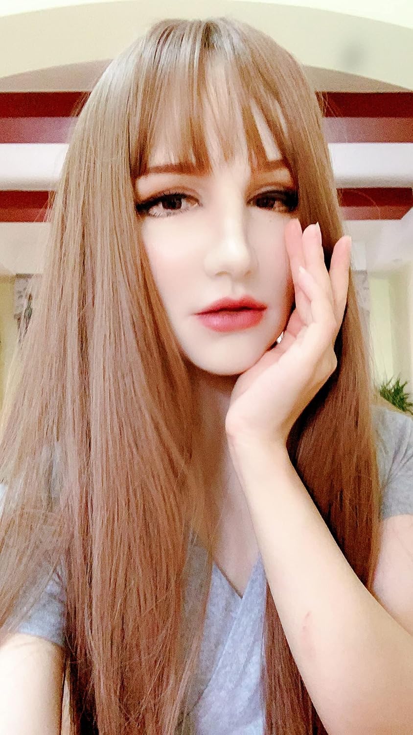 Amazon.co.jp: DREAMMASK M12 Silicone Female Full Head Crossdress Mask ...