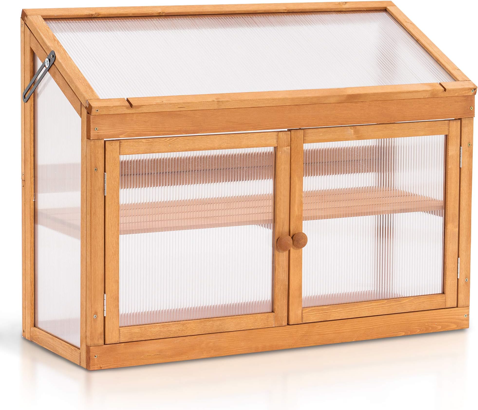 Amazon.com: Esschert Design GT32 Hardwood Small Greenhouse : Everything ...