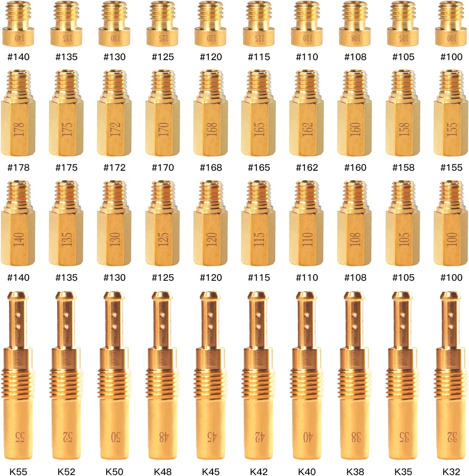 Amazon.com: NOTISH 20PCS Carburetor Main Jet Slow Pilot Jet Kit, 10pcs ...