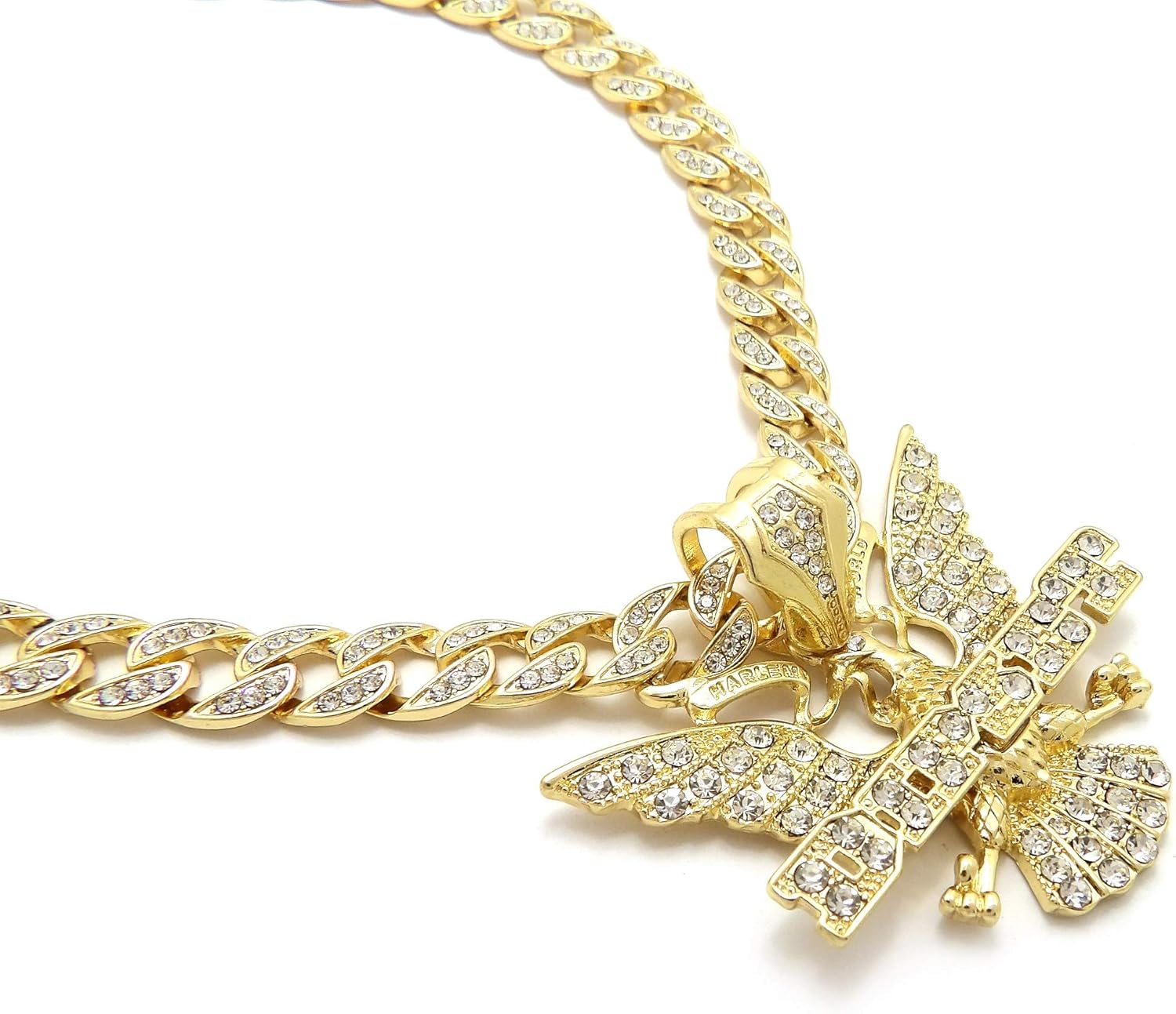 Amazon.com: Hip Hop Iced Dipset Pendant 10mm/18,20",24" Ice Bling Cuban ...