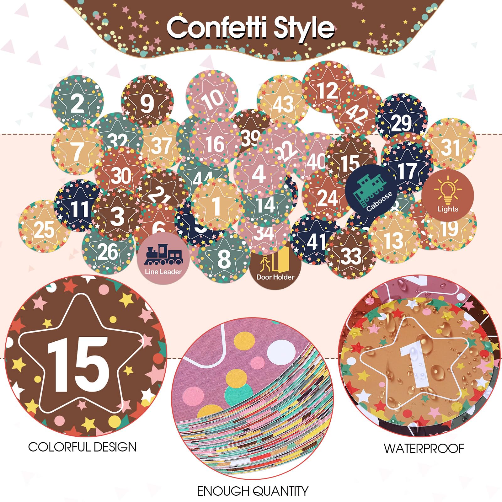 Snapklik.com : Pasimy 48 Pcs Number Spot Markers Stickers Classroom ...